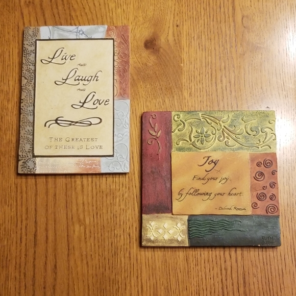 Other | 2 Plaster Like Signs | Poshmark